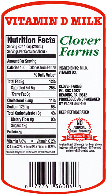 Clover Farms Whole Milk Half Gallon | Paisanos Butcher Shop