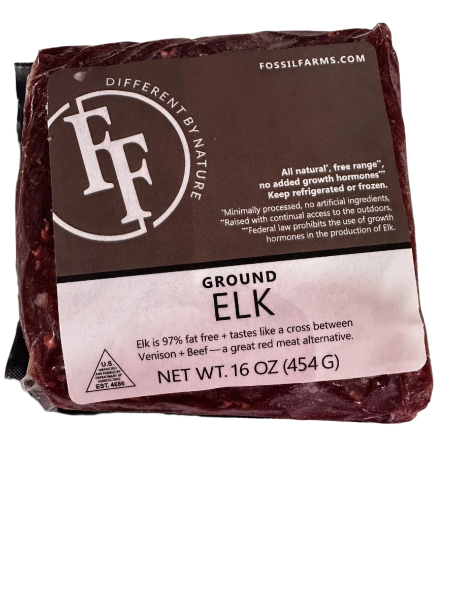 Fossil farms Ground Elk 16 oz. | Paisanos Butcher Shop