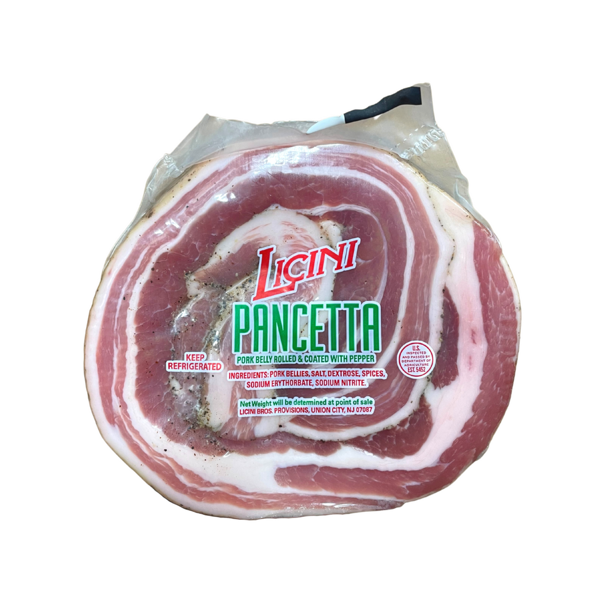 Licini Pancetta. .75 lb. Avg. | Paisanos Butcher Shop