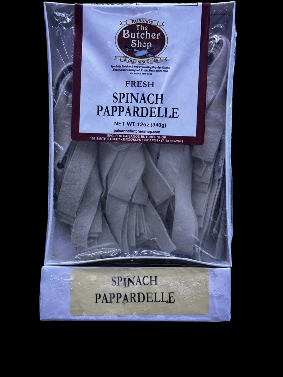 Paisanos Spinach Pappardelle Fresh Pasta | Paisanos Butcher Shop