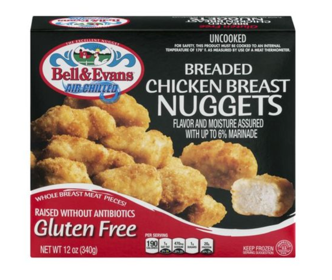 Bell & Evans Chicken Breast Nuggets, Breaded - 12 Ounces | Paisanos ...