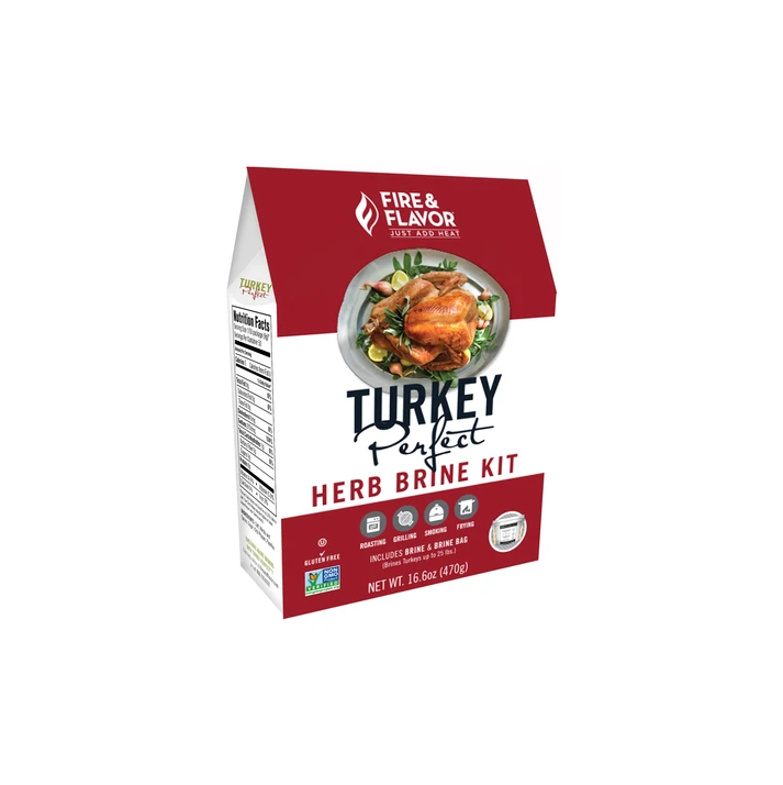 Fire & Flavor Turkey Perfect Herb Brine Kit 16.6oz | Paisanos Butcher Shop